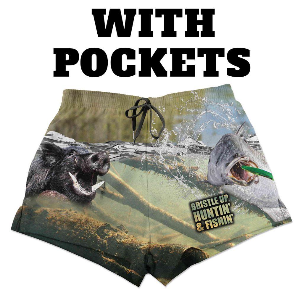 FOOTY SHORTS WITH POCKETS – Huntin & Fishin #001 | BRISTLE UP FOOTY SHORTS WITH POCKETS – Huntin & Fishin #001 | BRISTLE UP